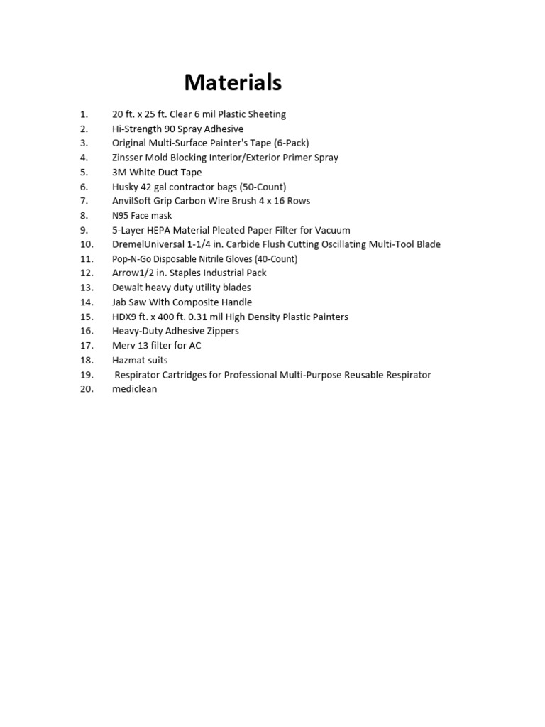 Materials Mold | PDF