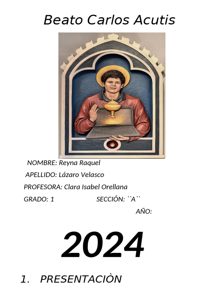 Beato Carlos Acutis | PDF | Iglesia Católica
