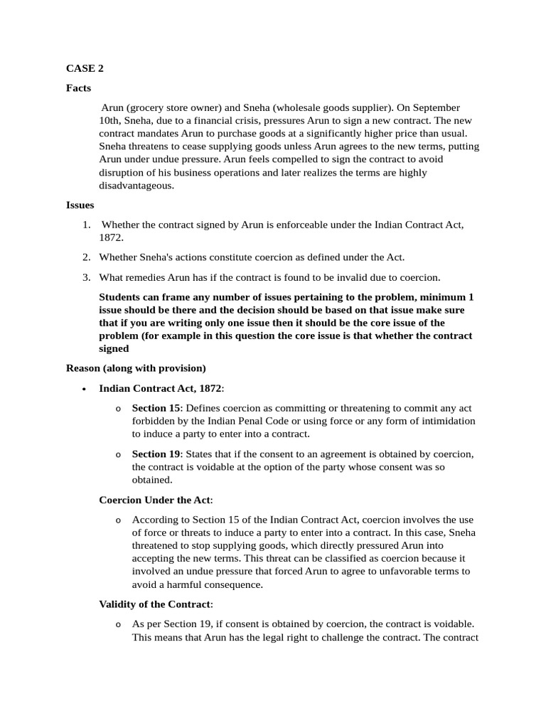 Solution To The Caseletssolution | PDF | Breach Of Contract | Precedent