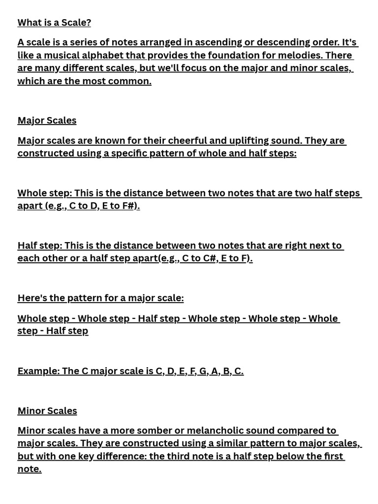 What is a Scale_20241010_173421_0000 | PDF | Scale (Music) | Minor Scale What is a Scale_20241010_173421_0000 | PDF | Scale (Music) | Minor Scale