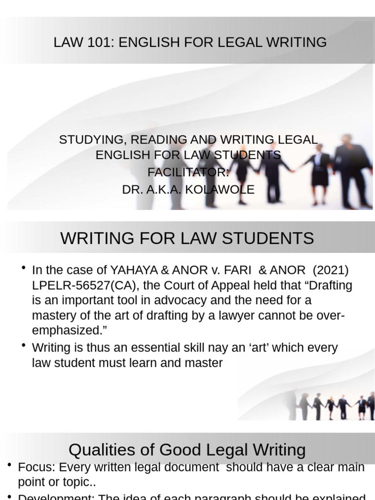 Law 101.Pptx Module For Writing Skills | PDF | Cognitive Science | Cognition