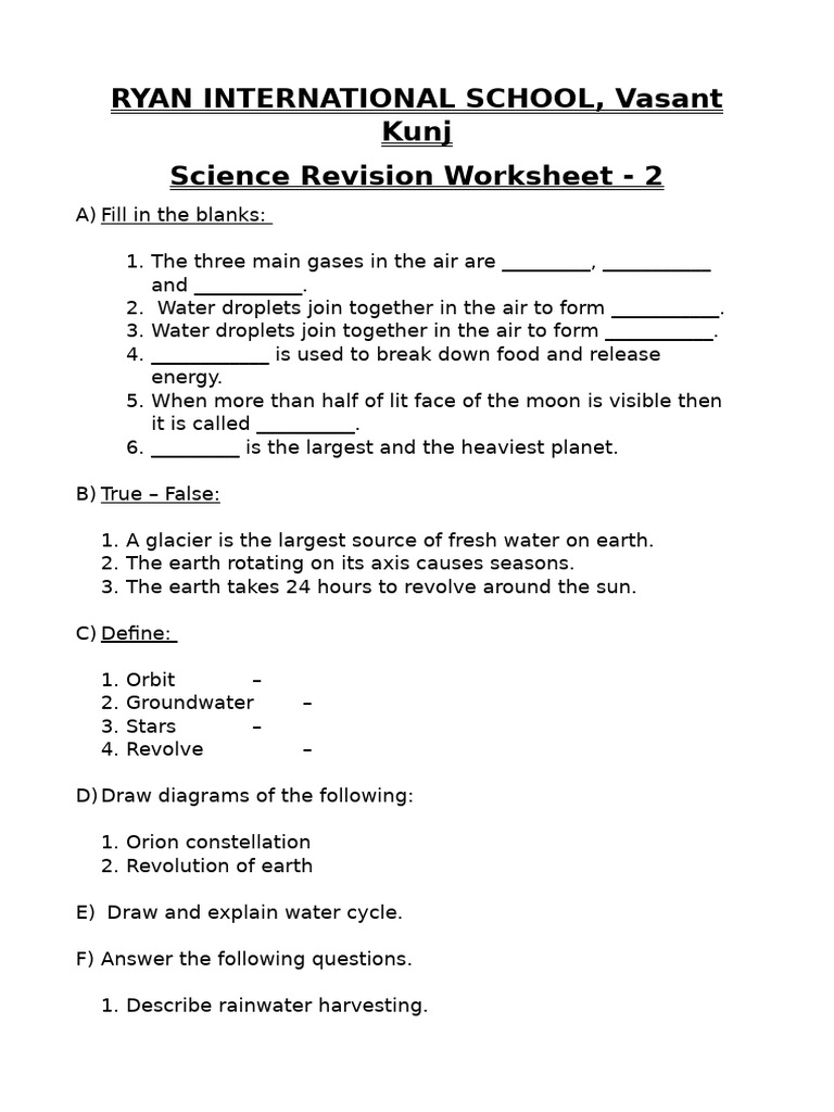 WS2 - SCIENCE REV | PDF