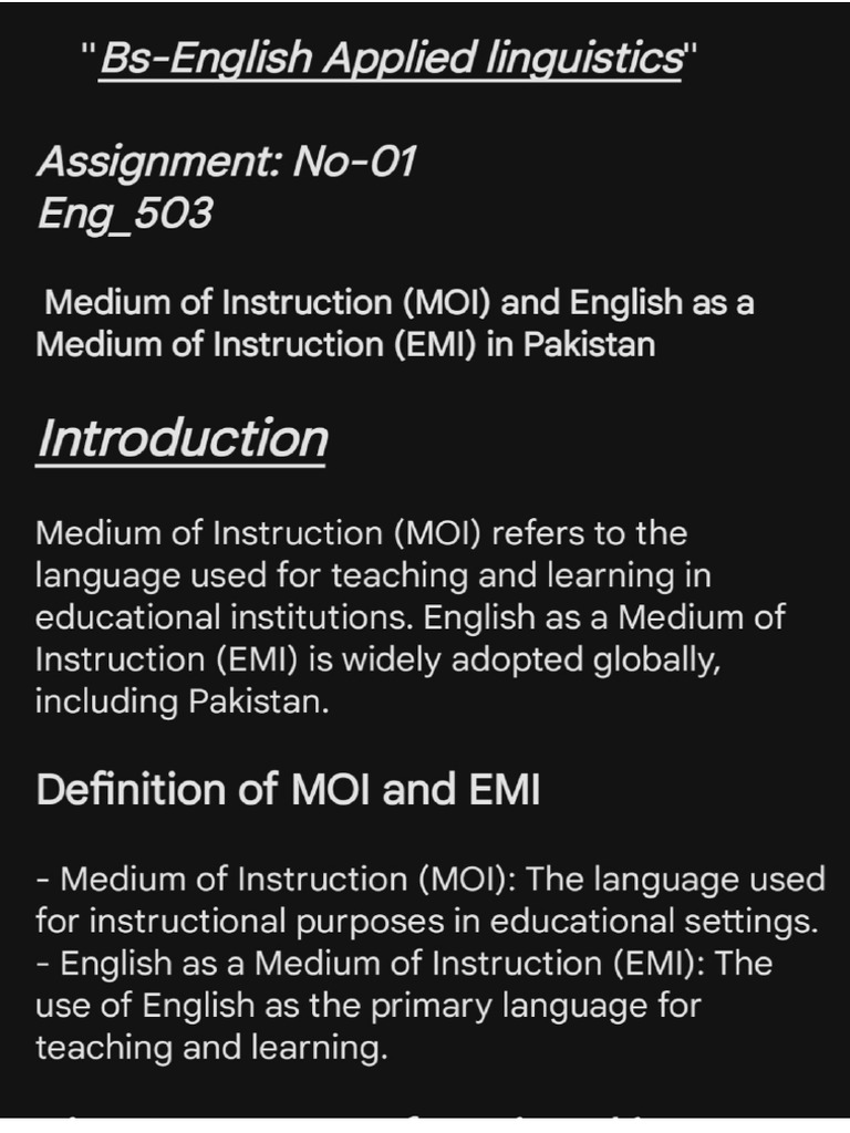 Assignment No-01 - ENG-503 | PDF
