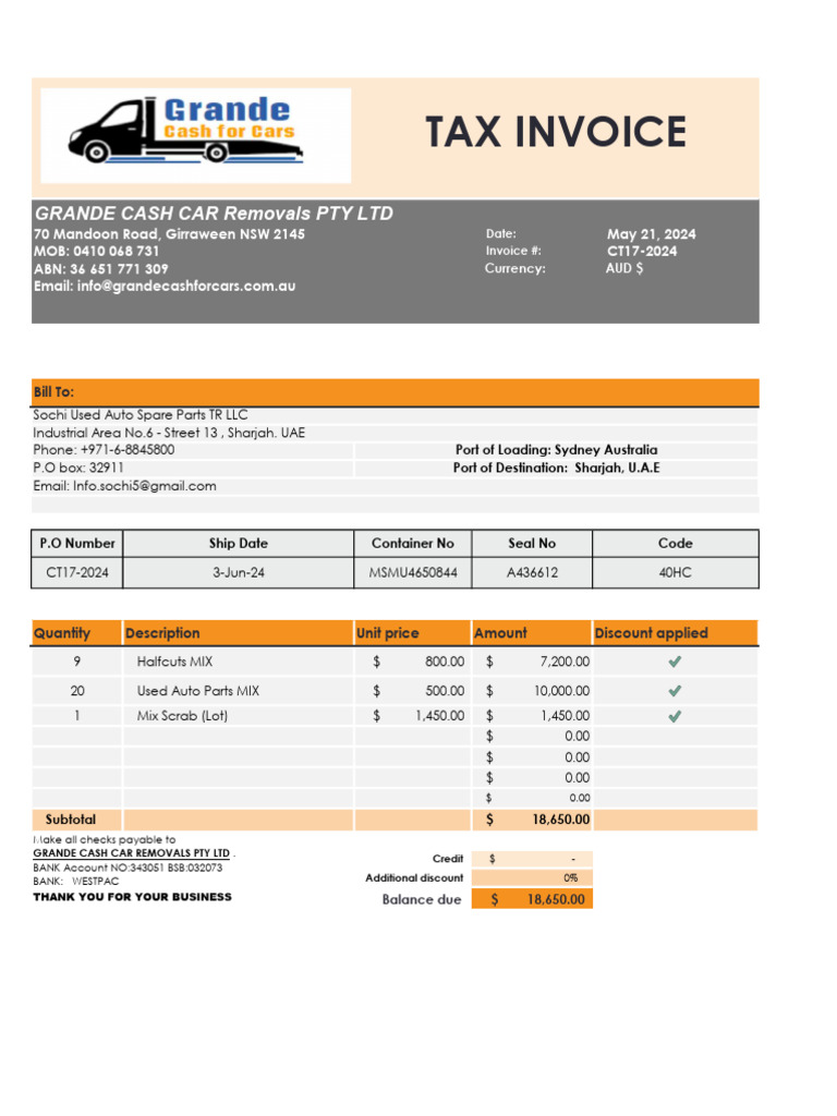 MSMU4650844 Tax inv | PDF