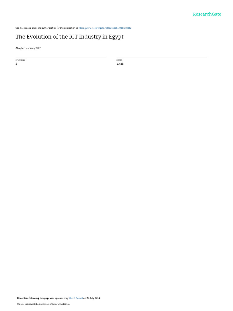 The Evolution of The ICT Industry in Egypt | PDF | Information And ...