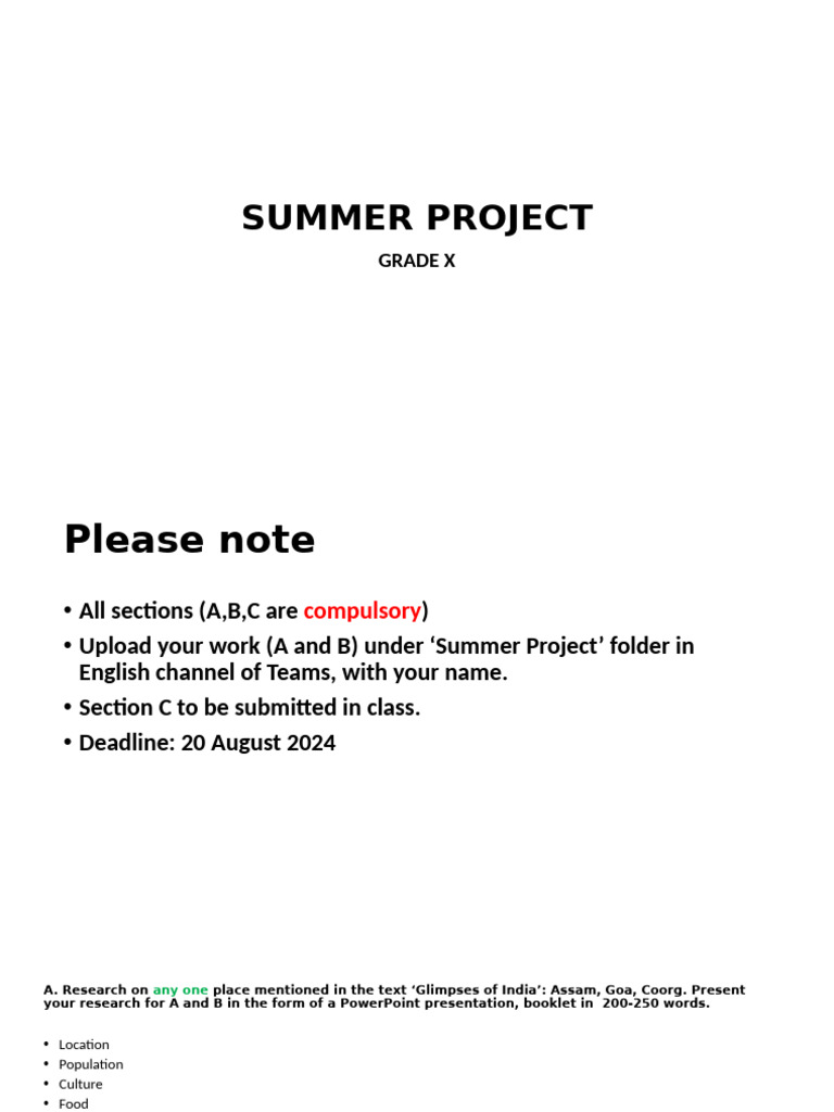 Summer Project | PDF