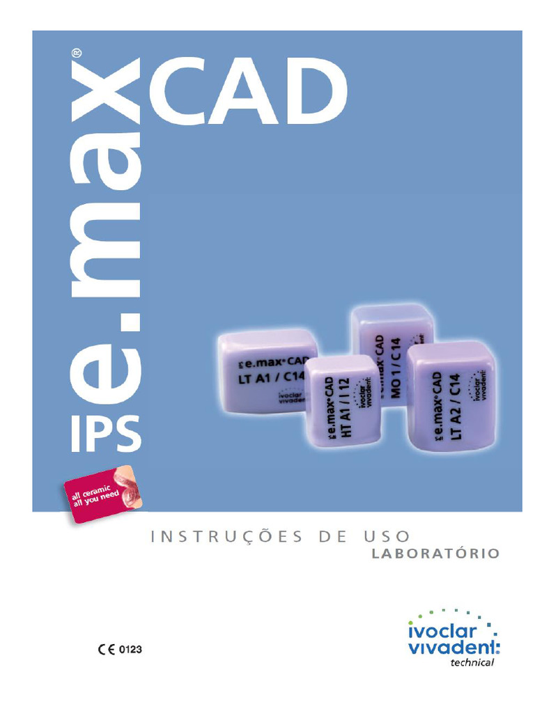 IPS E.max® CAD - CATALOGO | PDF | Zircônio | Lítio