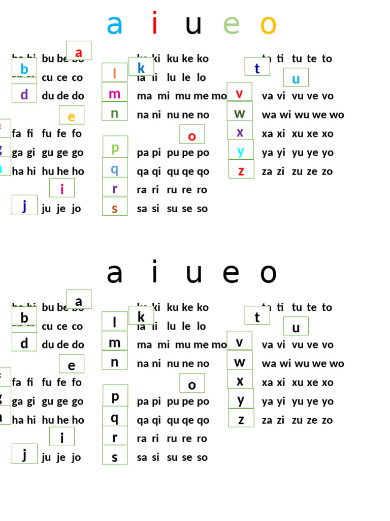 A I U e o | PDF