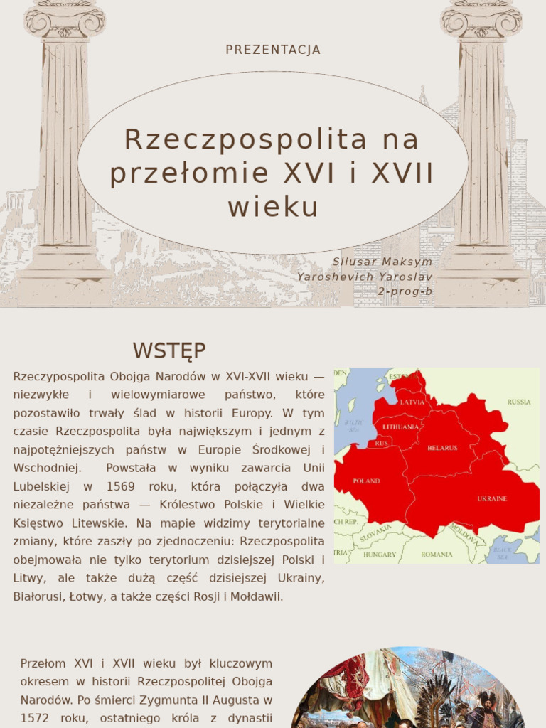 Rzeczpospolita Na Przełomie XVI I XVII Wieku | PDF