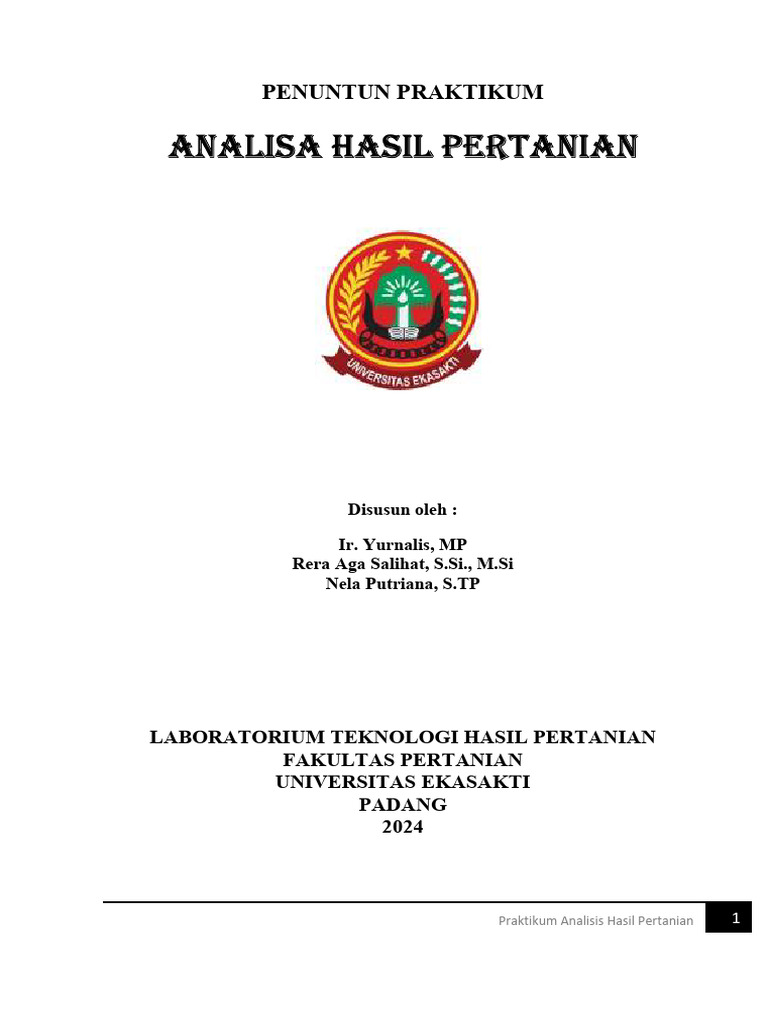Penuntun Praktikum AHP-2024 | PDF