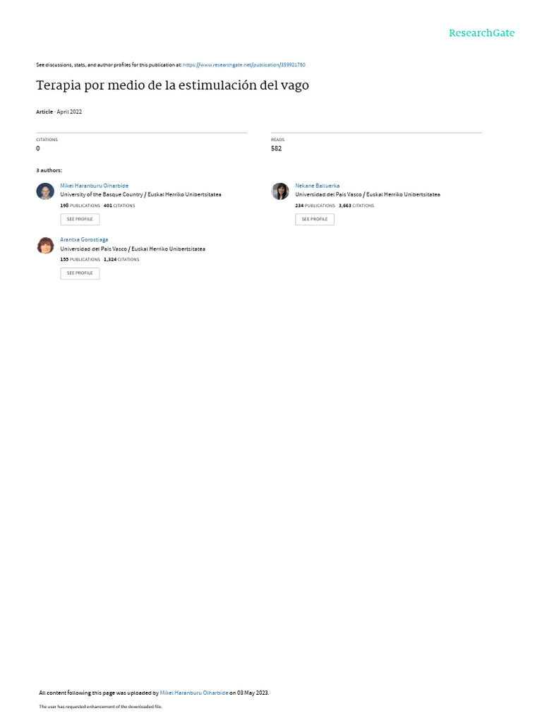 Estimulación Del Vago | PDF | Nervio vago | Cerebro