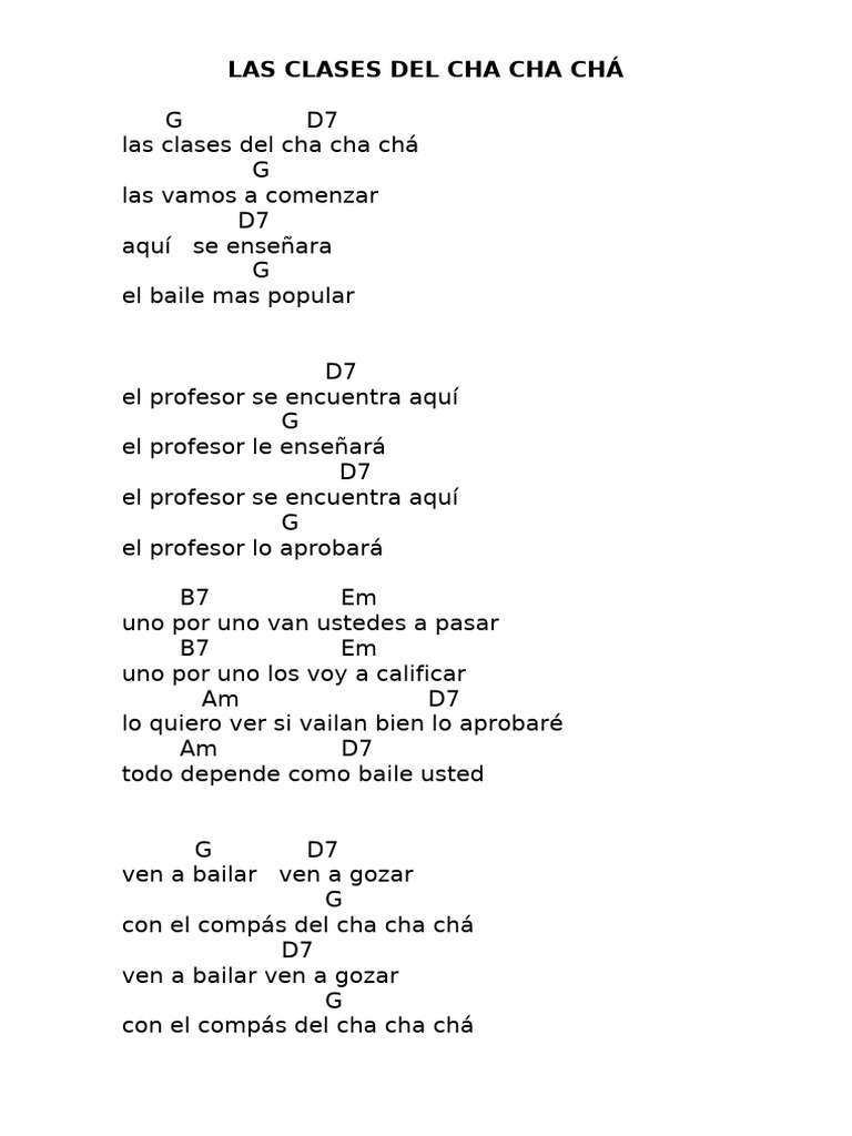 Las Clases Del Cha Cha Chá | PDF