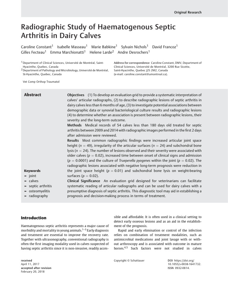 Radiographic Study of Haematogenous Septic | PDF | Sepsis | Arthritis