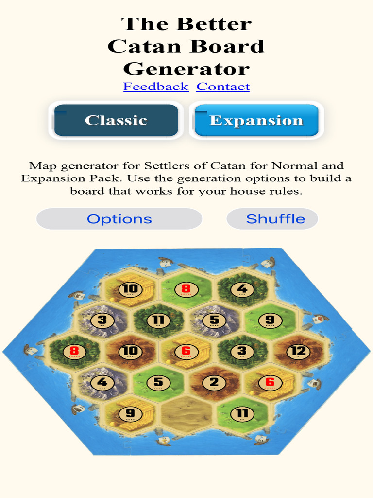 Catan Board Generator - Settlers of Catan Map Builder | PDF