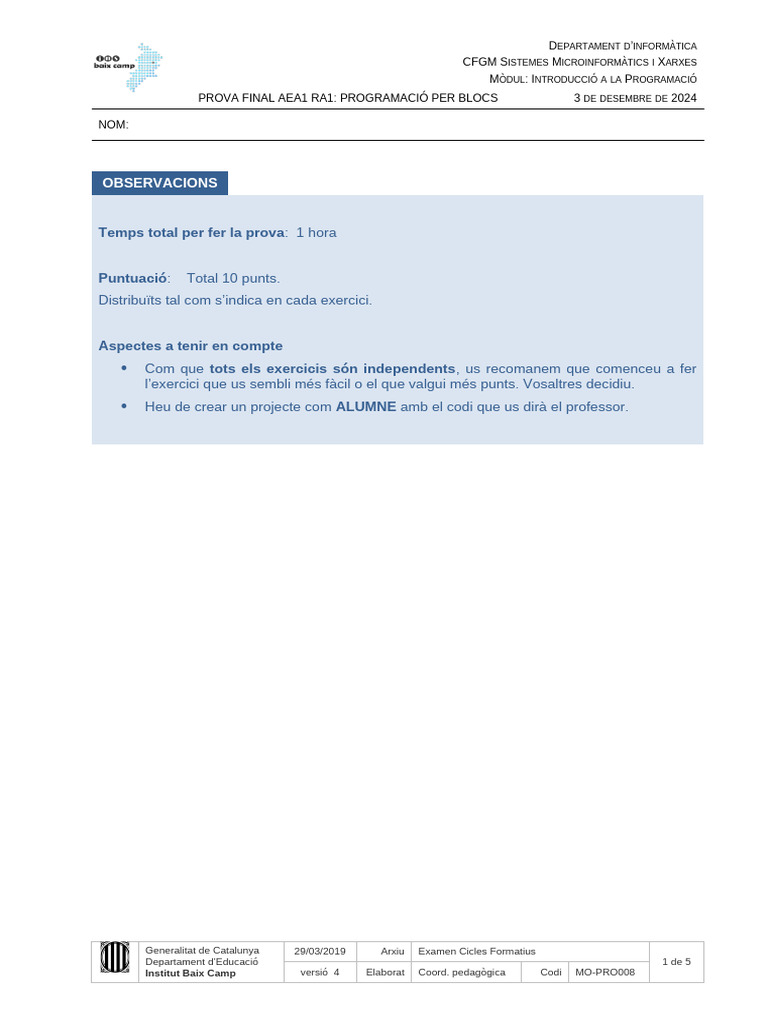 Ipro Aea1 Ra1 Prova Final - Solucions | PDF