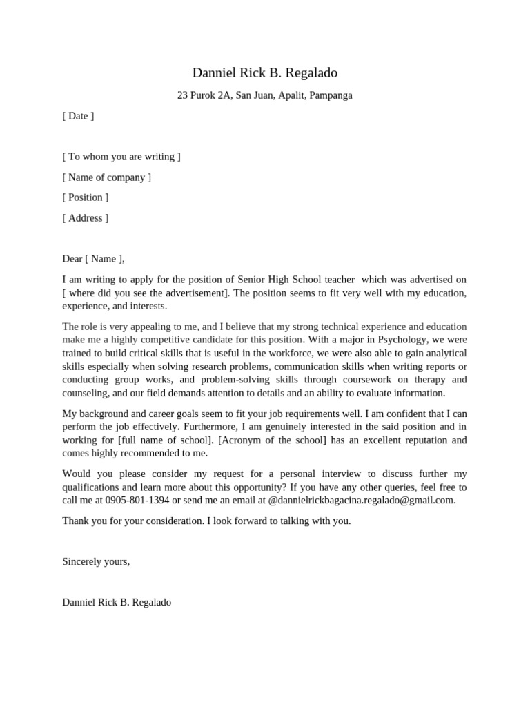Application Leter | PDF