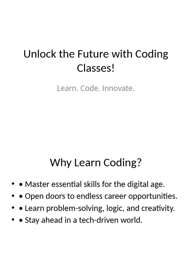 Coding Classes Brochure | PDF