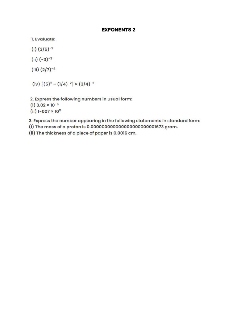 Exponents 2 | PDF