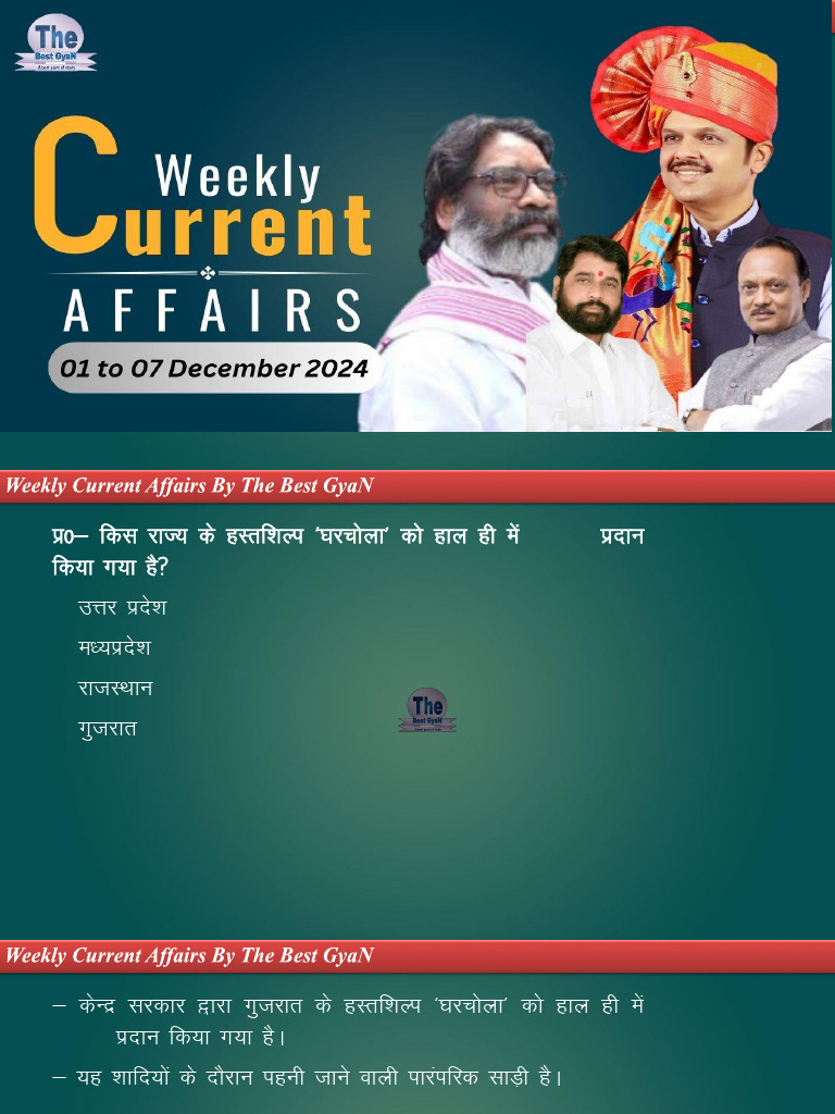 Weekly 01-07 December 2024 | PDF
