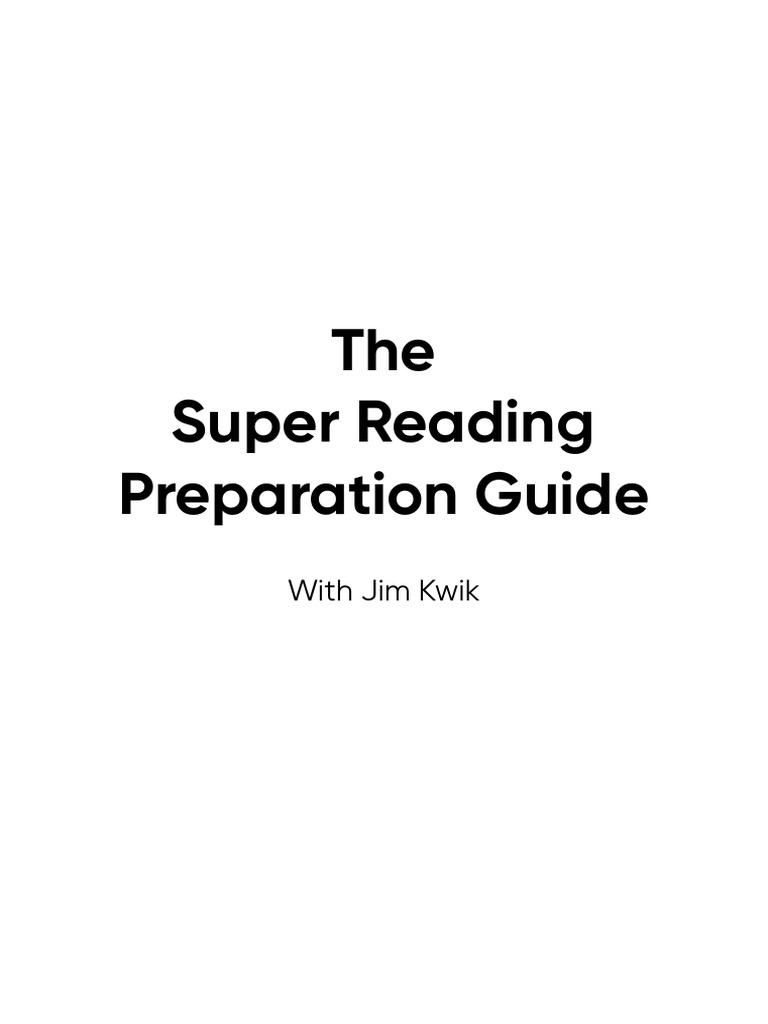 Super Reading Quest Preparation Guide | PDF | Motivation | Motivational