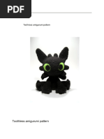 Toothless Amigurumi Pattern | PDF | Textiles | Textile Arts