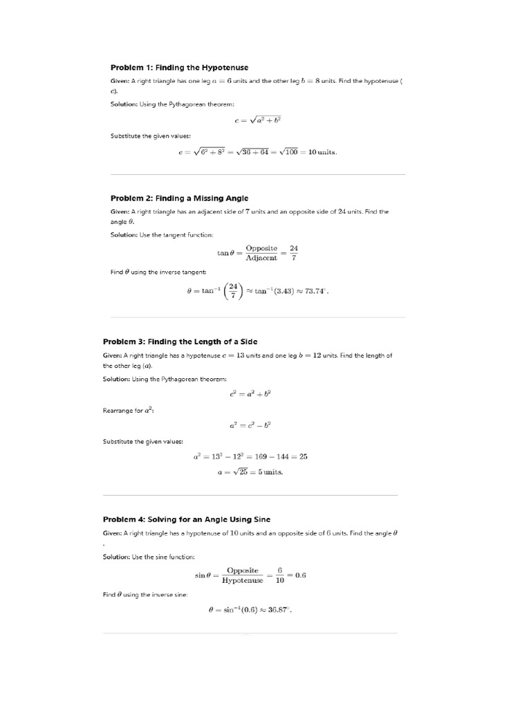 Sample Proble in Trigo | PDF