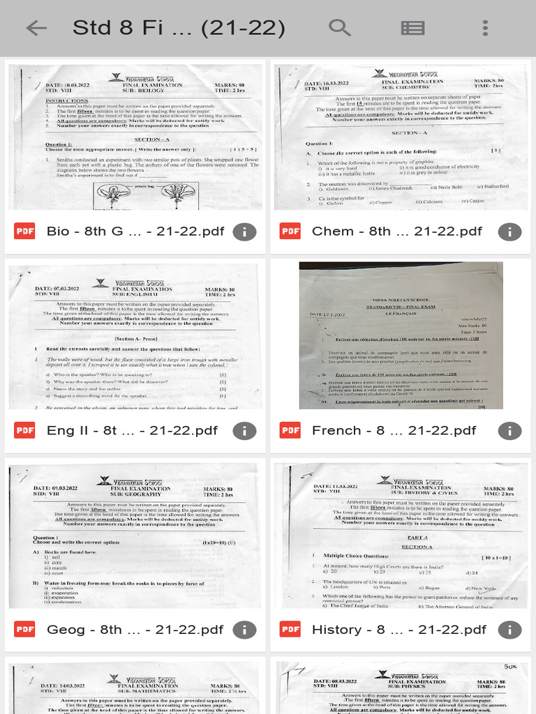 Grade 8 Papers - Google Drive | PDF