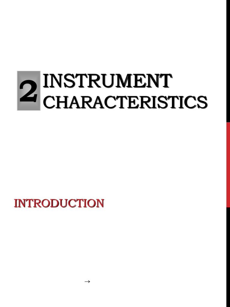 Ch. 2 - Instrument Characteristics | PDF