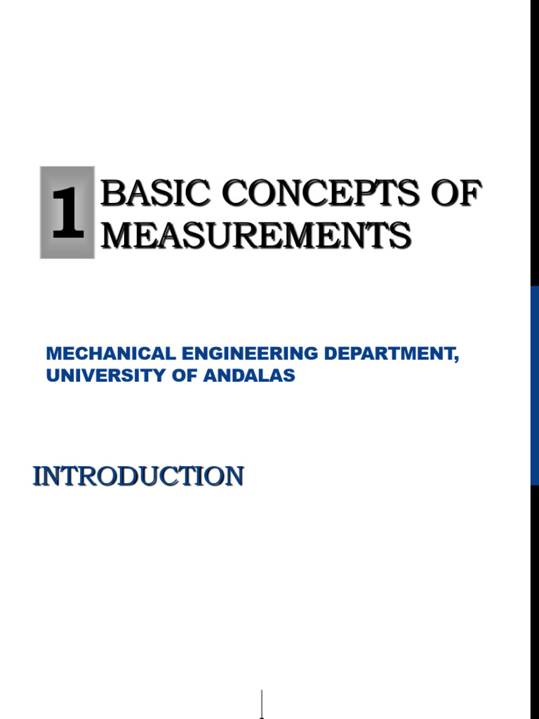 Ch. 1 - Basic Concepts of Measurements | PDF