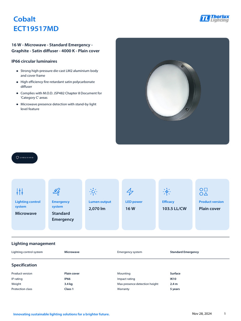 cobalt-ect19517md-datasheet | PDF | Lighting | Electrical Engineering