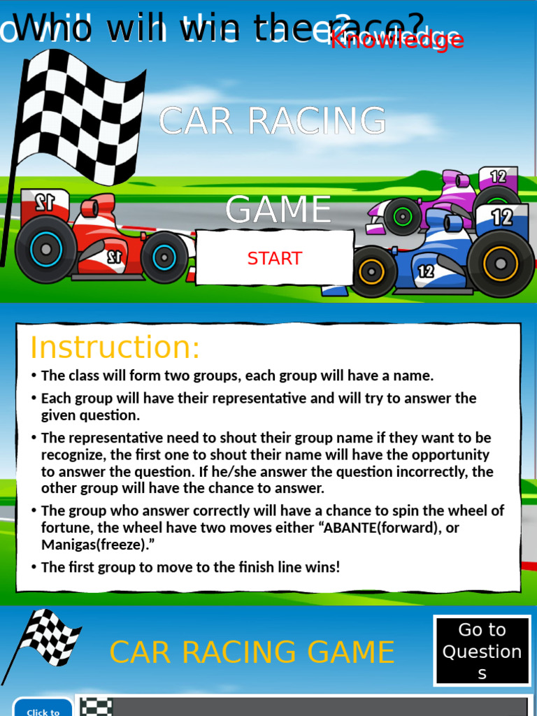 Car Racing Games Template - 1 | PDF | Educational Technology | Information