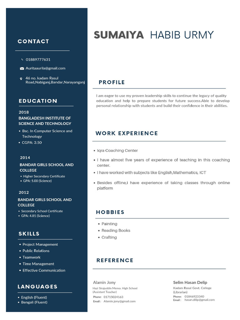 Blue Simple Professional CV Resume - 20241118 - 090244 - 0000 | PDF