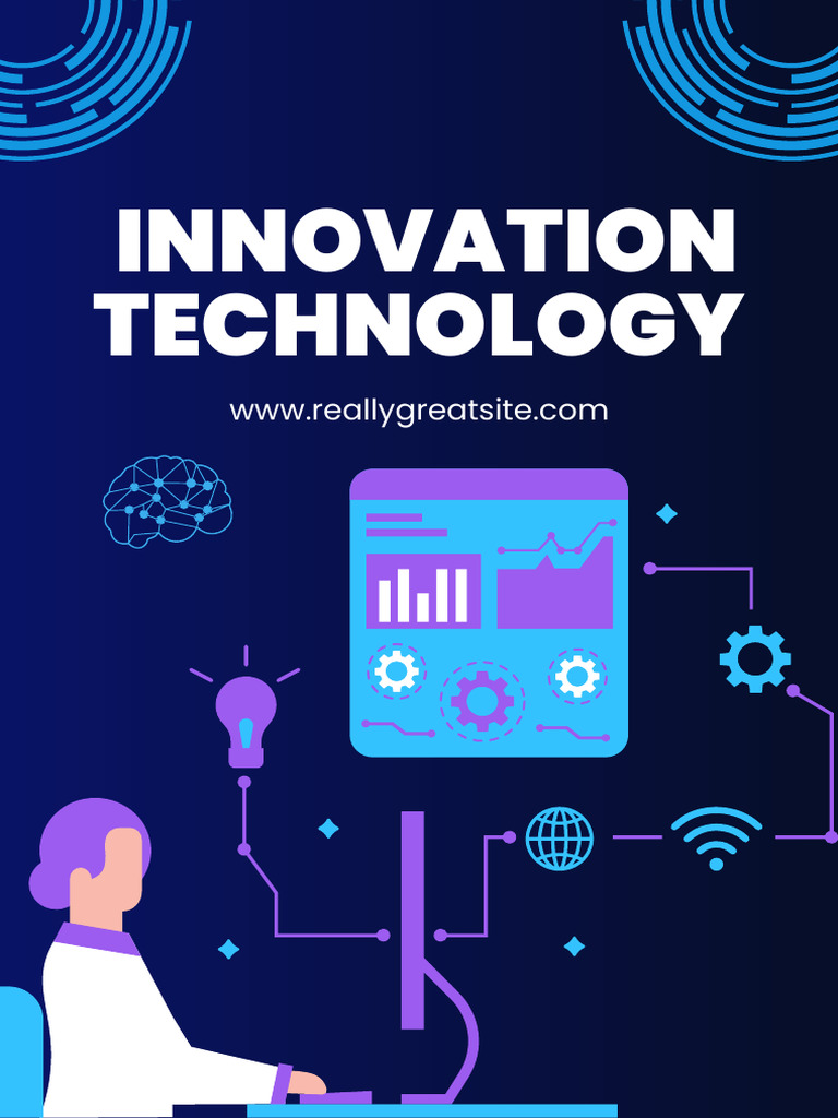 Blue Illustration Innovation Technology Poster | PDF