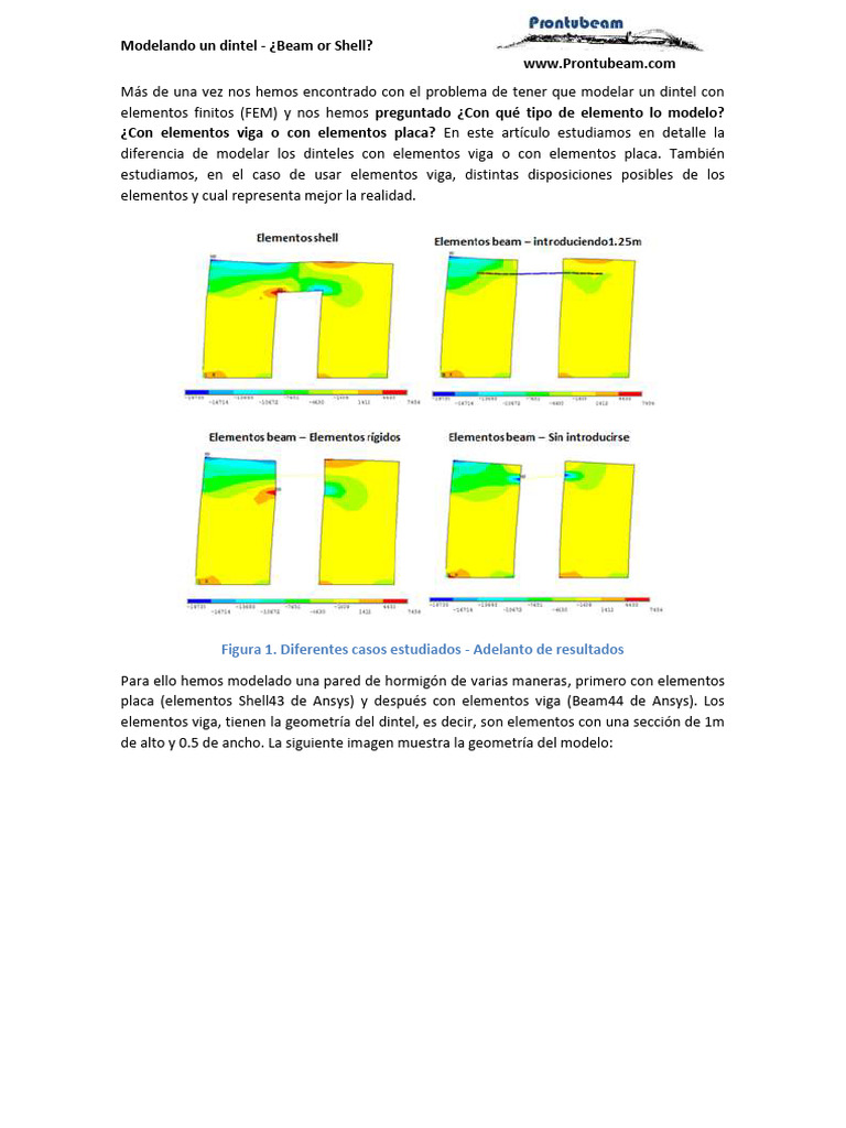 Modelado Dintel Viga Placa - Articulo | PDF | Viga (Estructura ...