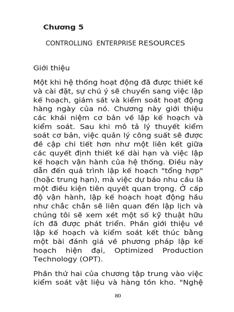 5 - Controlling Enterprise Resources | PDF