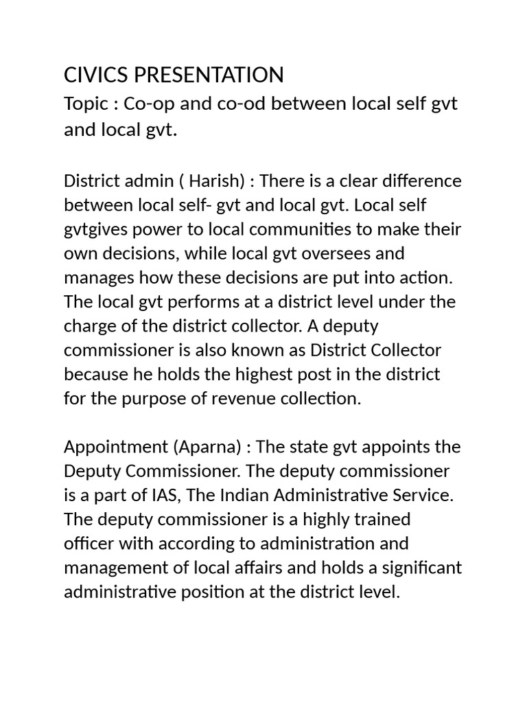 Civics Presentation | PDF