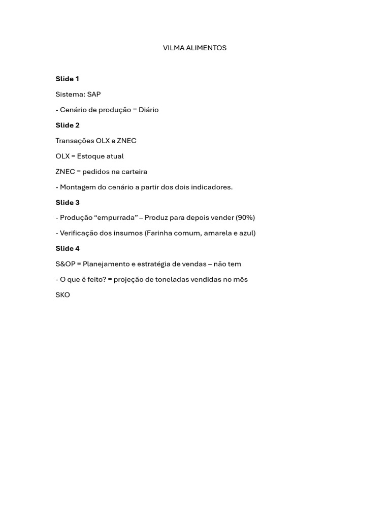 Vilma Alimentos | PDF