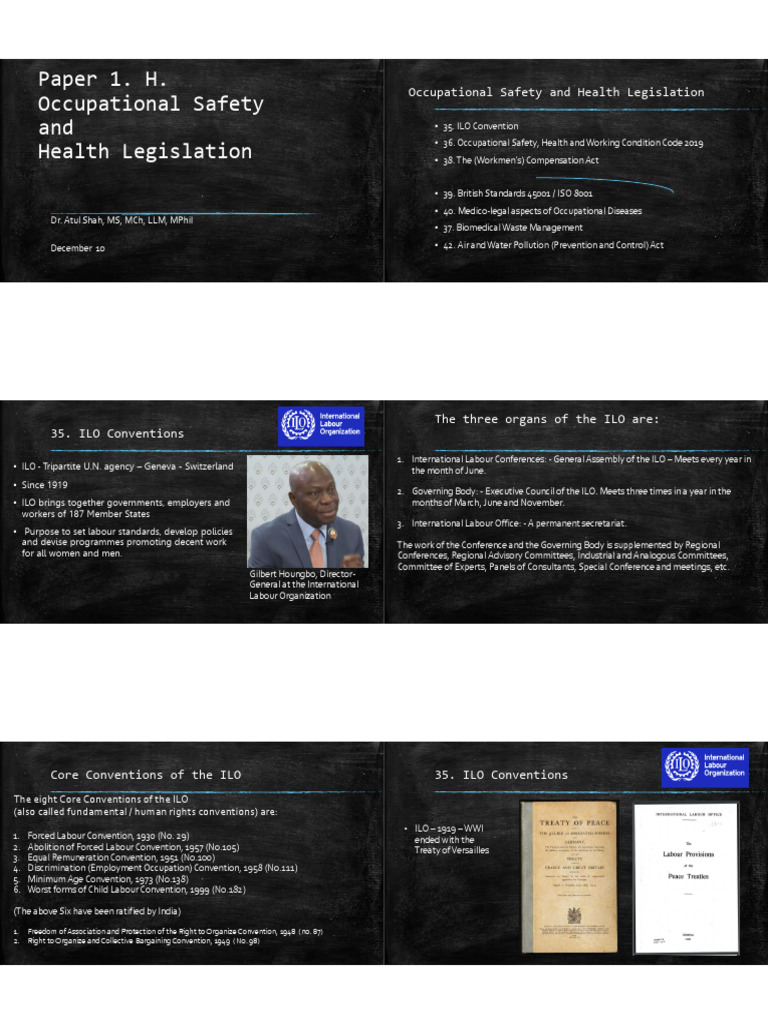 1 ILO Conventions AKS | PDF | Occupational Safety And Health ...