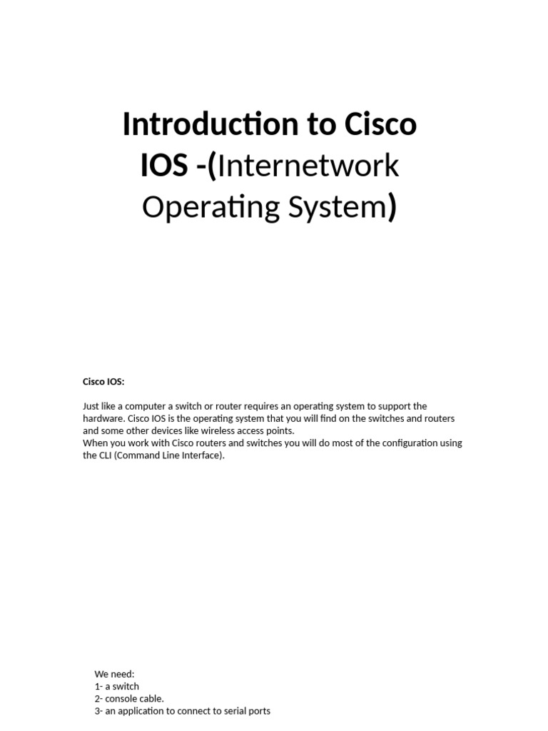 Chapter 4 IOS | PDF | Read Only Memory | Network Switch Chapter 4 IOS | PDF | Read Only Memory | Network Switch