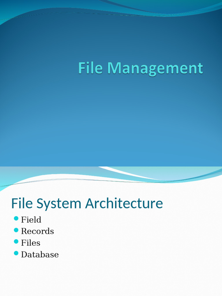 Unit 4 Information and File MGMT | PDF | Computer File | File System