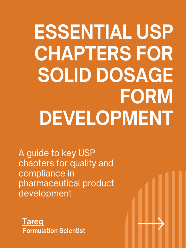 Essential USP Chapters For Solid Dosage Form Development | PDF | Tablet ...