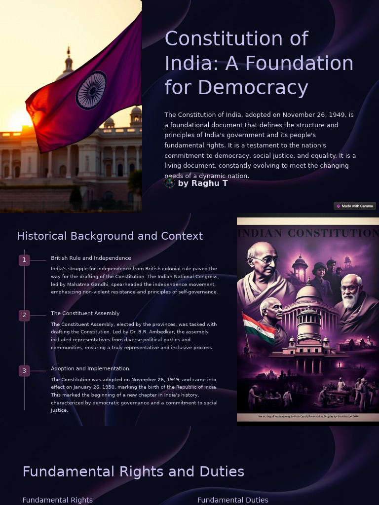 Constitution-of-India-A-Foundation-for-Democracy (1) | PDF | Legal Documents | Government