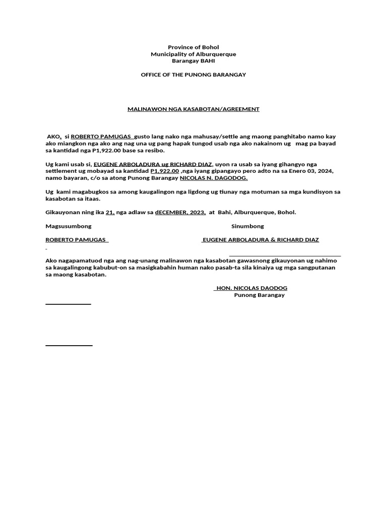 Amicable Settlement | PDF