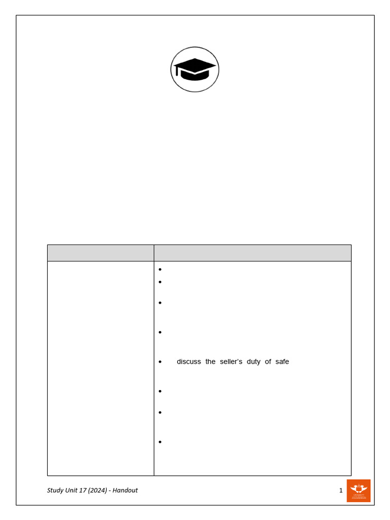 Unit 17 - Contract of Sale Purchase (Handout) | PDF | Ownership ...