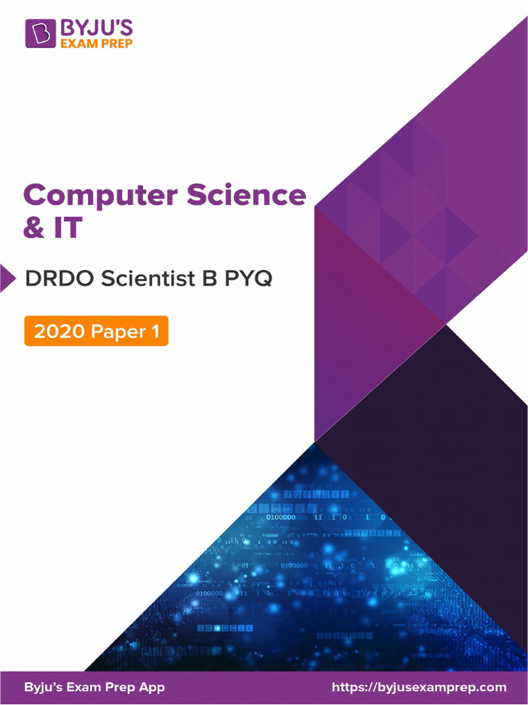 Drdo 2020 Cse Paper 1 1 25 | PDF | Cpu Cache | Matrix (Mathematics)