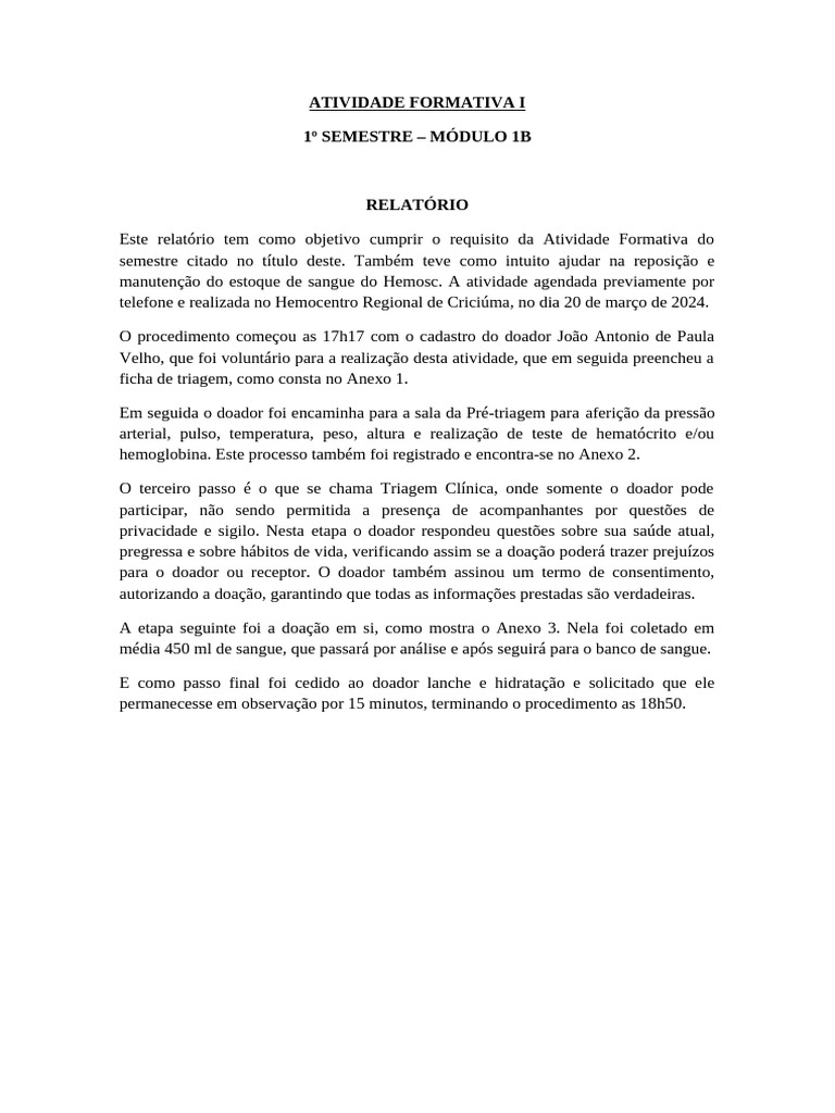 ATIVIDADE FORMATIVA I | PDF