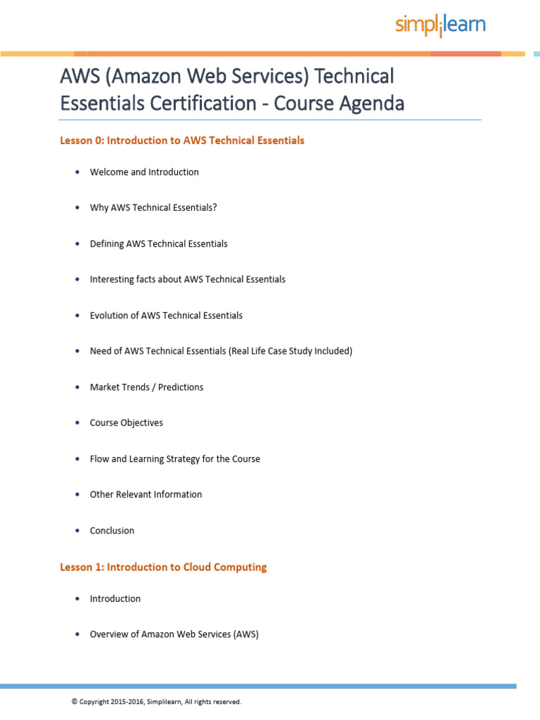 AWS Technical Essentials | PDF