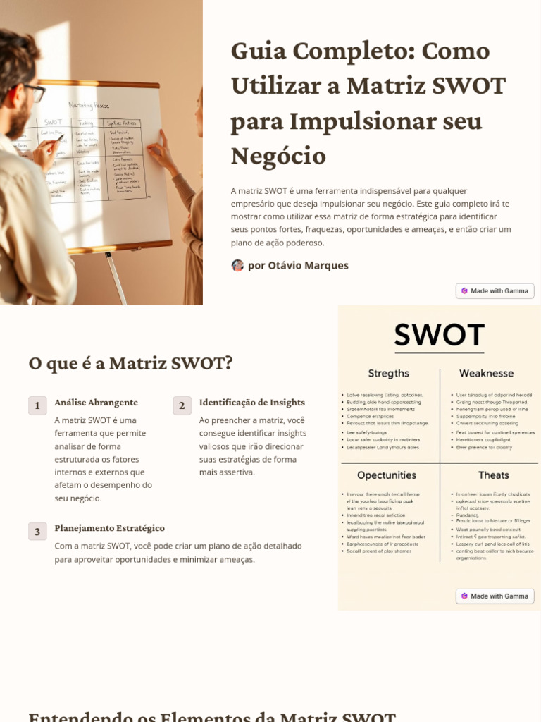 Como Utilizar A Matriz SWOT para Impulsionar Seu Negócio | PDF | Análise SWOT | Economias