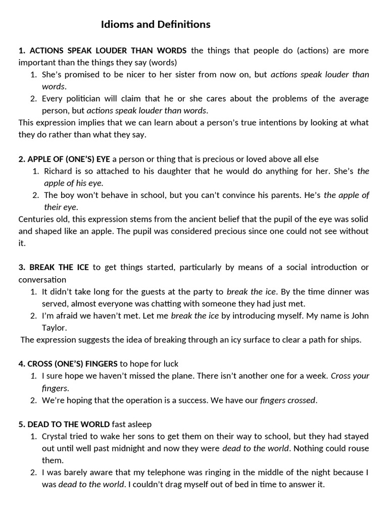 Figures of Speech-Idioms | PDF | Brainstorming