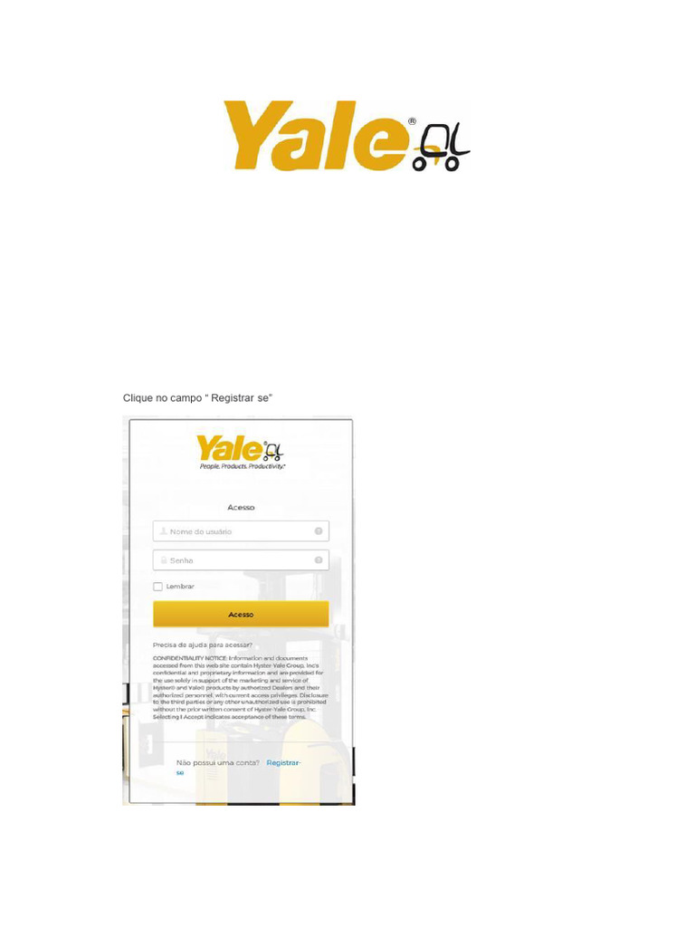 Passo A Passo Portal Yale | PDF